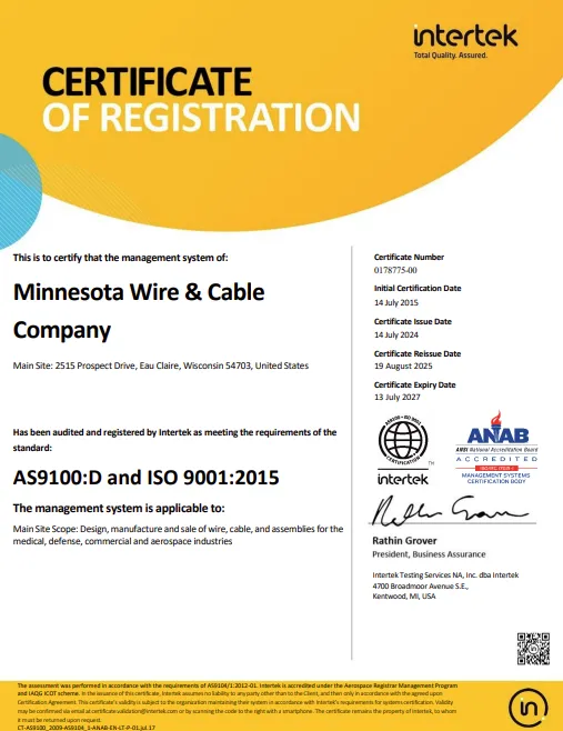 Defense Cable and MIL-SPEC Cable Assemblies | Minnesota Wire